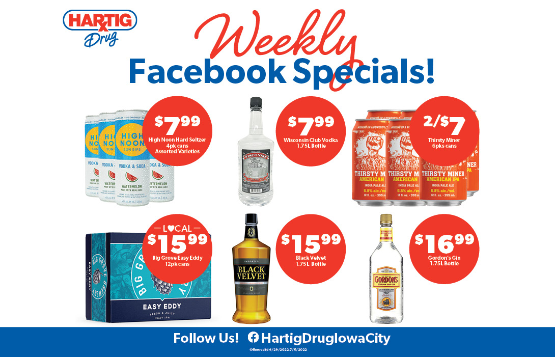 Iowa City Weekly Facebook Specials - 6/29/2022-6/5/2022 | Hartig Drug ...